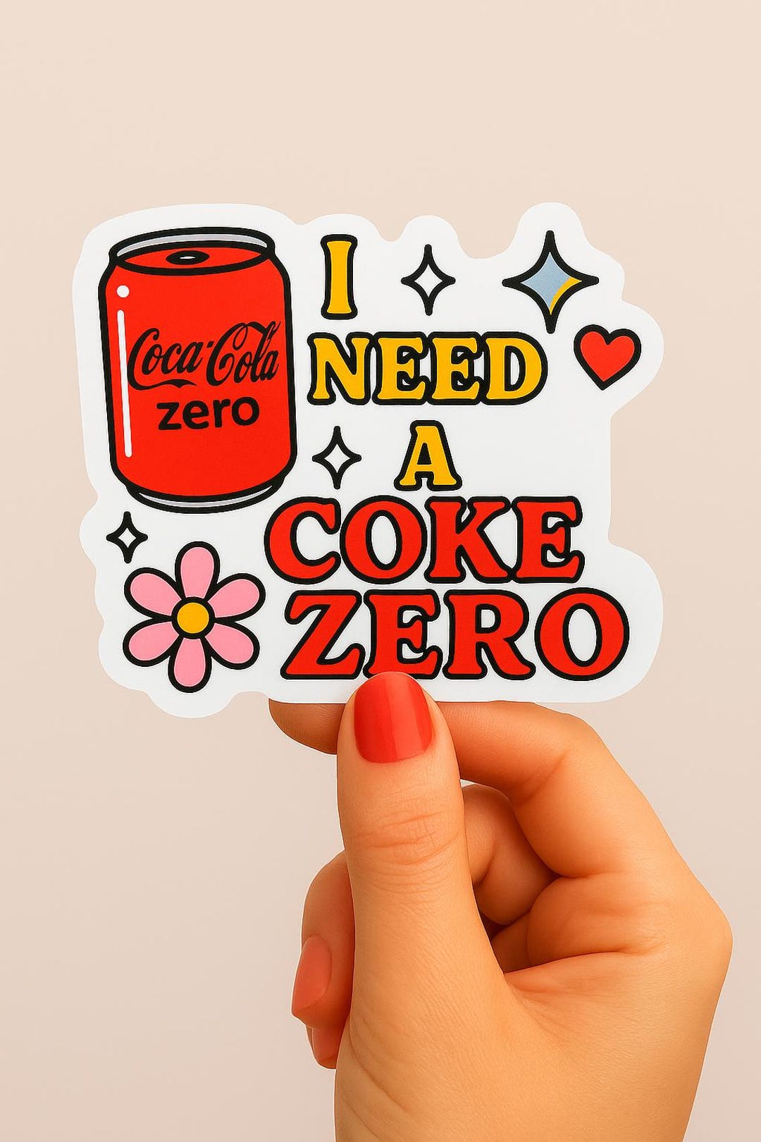 I Need a Coke Zero Sticker: Funny Matte Vinyl Decal - Etsy