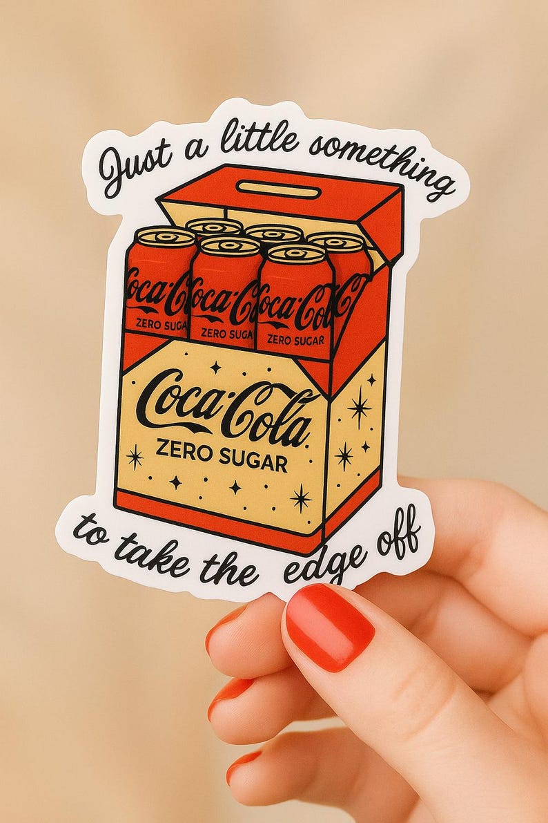 Coca-cola Zero Fridge Cig Sticker: Funny Caffeine Addiction, Matte ...