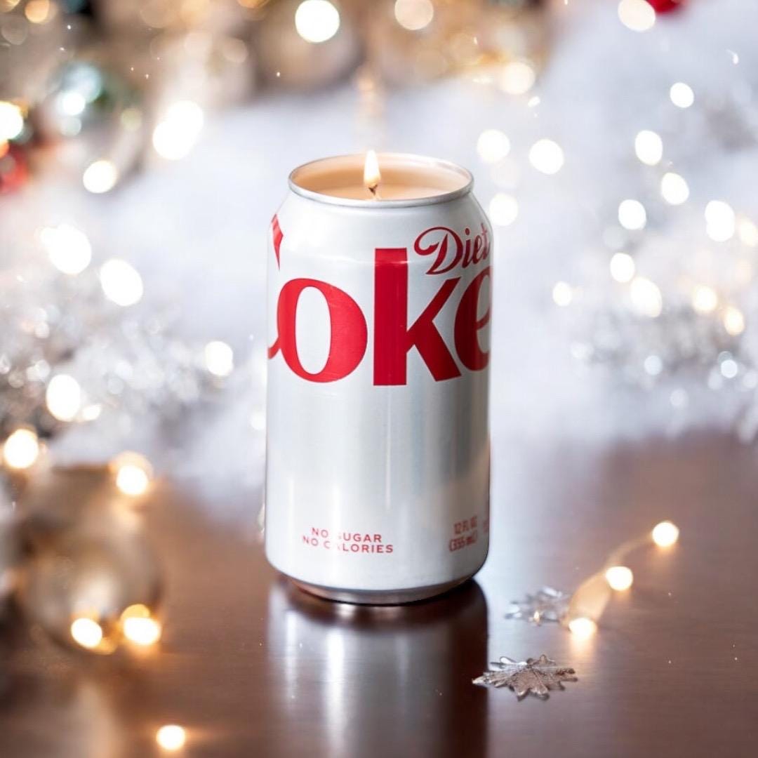 Set of TWO Diet Coke Scented Candle Soda Can Candle / Diet Coke Candle ...