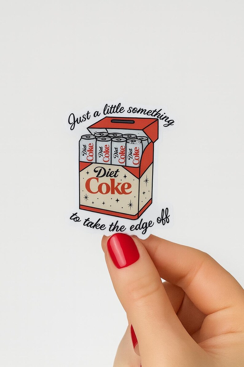 Funny Diet Coke Fridge Cig Sticker: Caffeine Addiction, Matte Vinyl ...