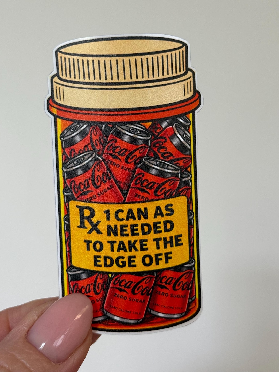 Coke Zero Prescription for Refreshment, Funny Matte Vinyl Decal - Etsy