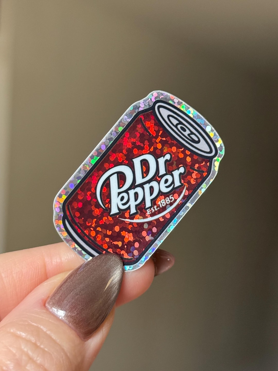 Mini Dr Pepper Can Glitter Sticker, Funny Stickers, Water Bottle Decal ...