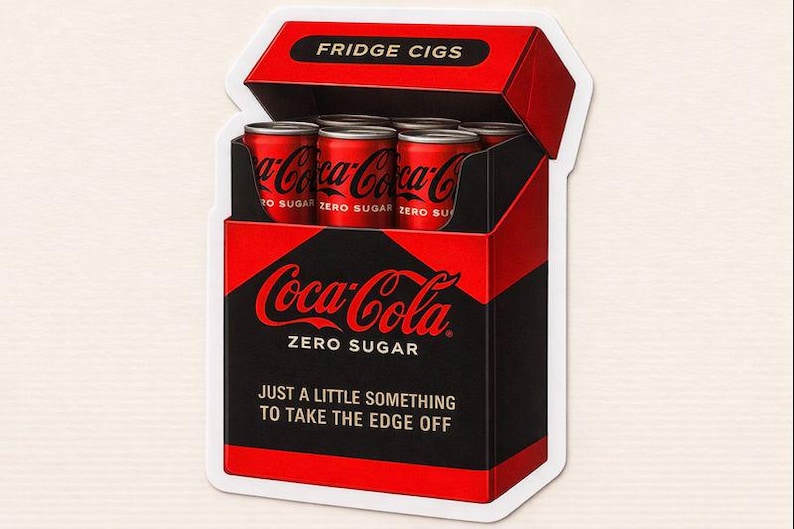 Funny Coke Zero Fridge Cigs Sticker - Etsy