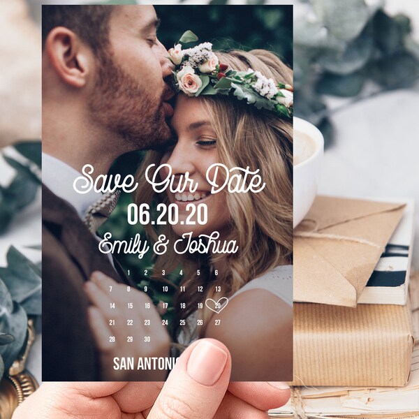 Save the Date Postcard Magnet - Etsy