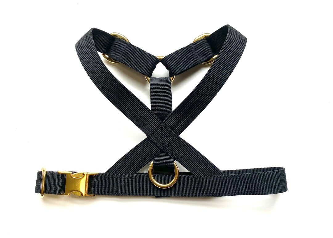 Simply Black Dog Harness - Etsy