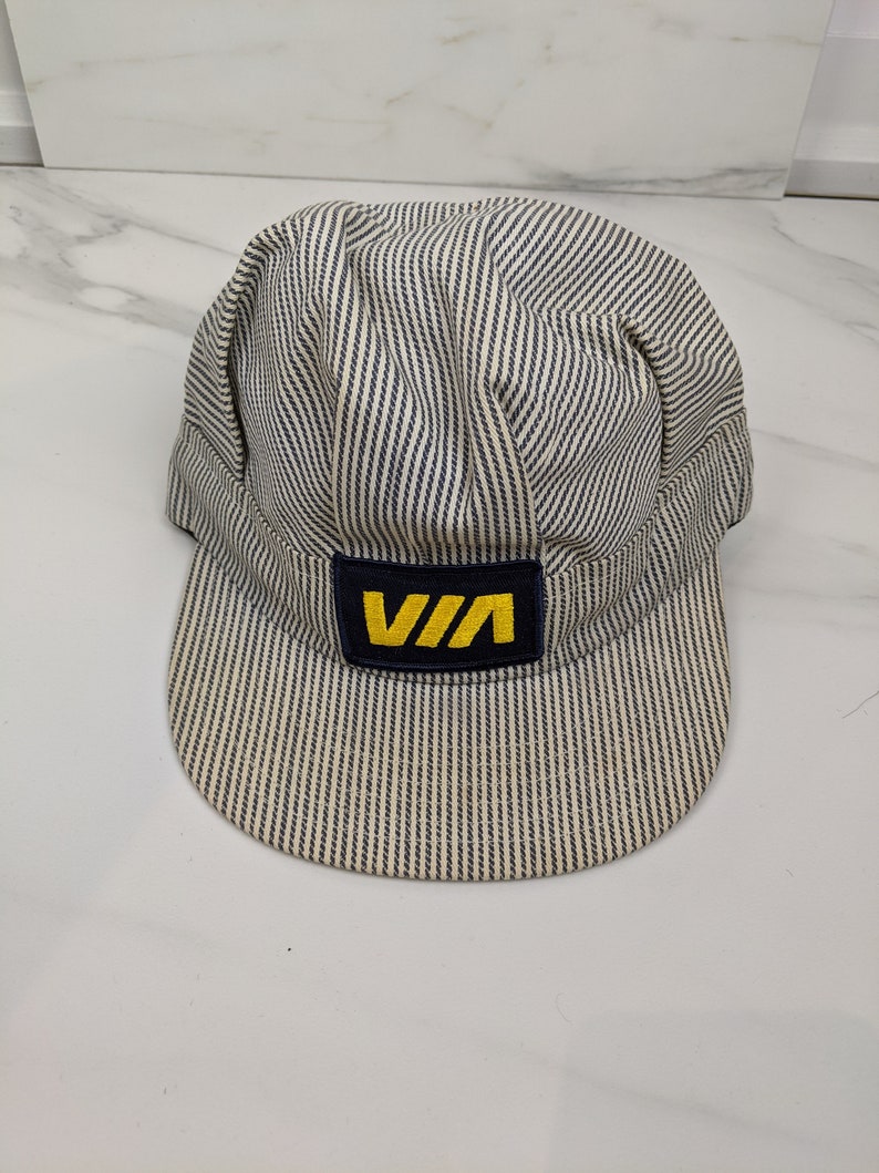Vintage Striped VIA Rail Train Driver Hat / Cap/ Old School | Etsy