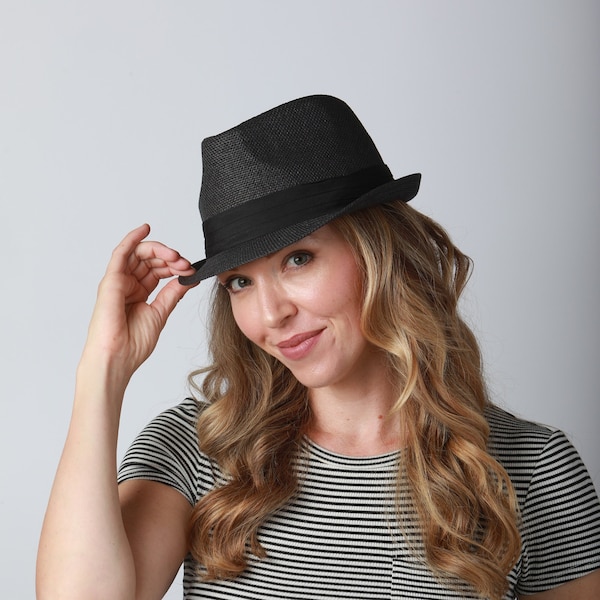 Black Fedora Hat - Etsy