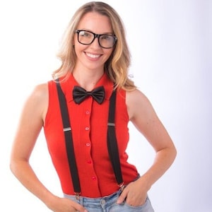 Adults Halloween Nerd Costume, Suspender Bowtie Glasses Matching Set ...