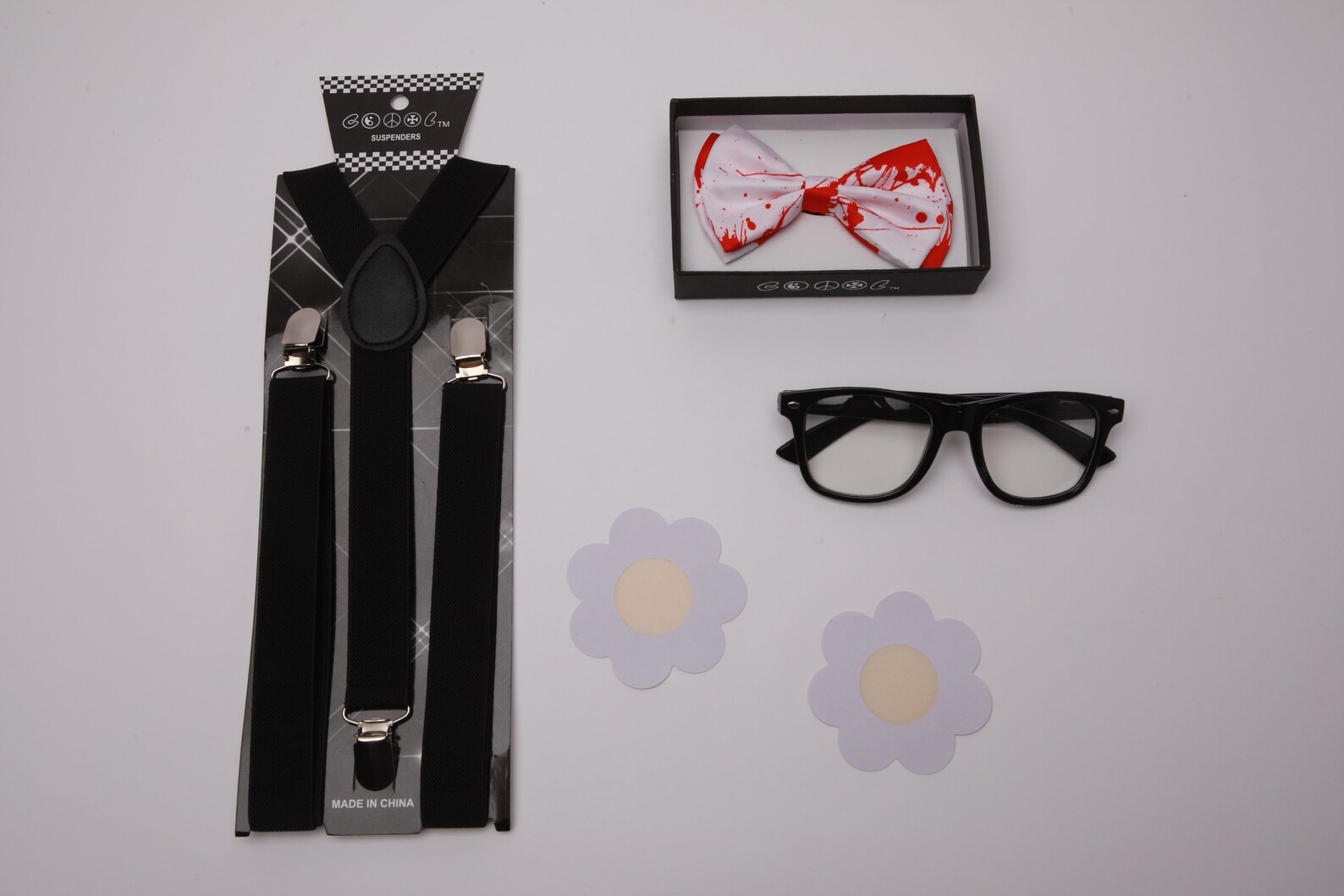 Adults Halloween Nerd Costume Suspender Bowtie Glasses - Etsy