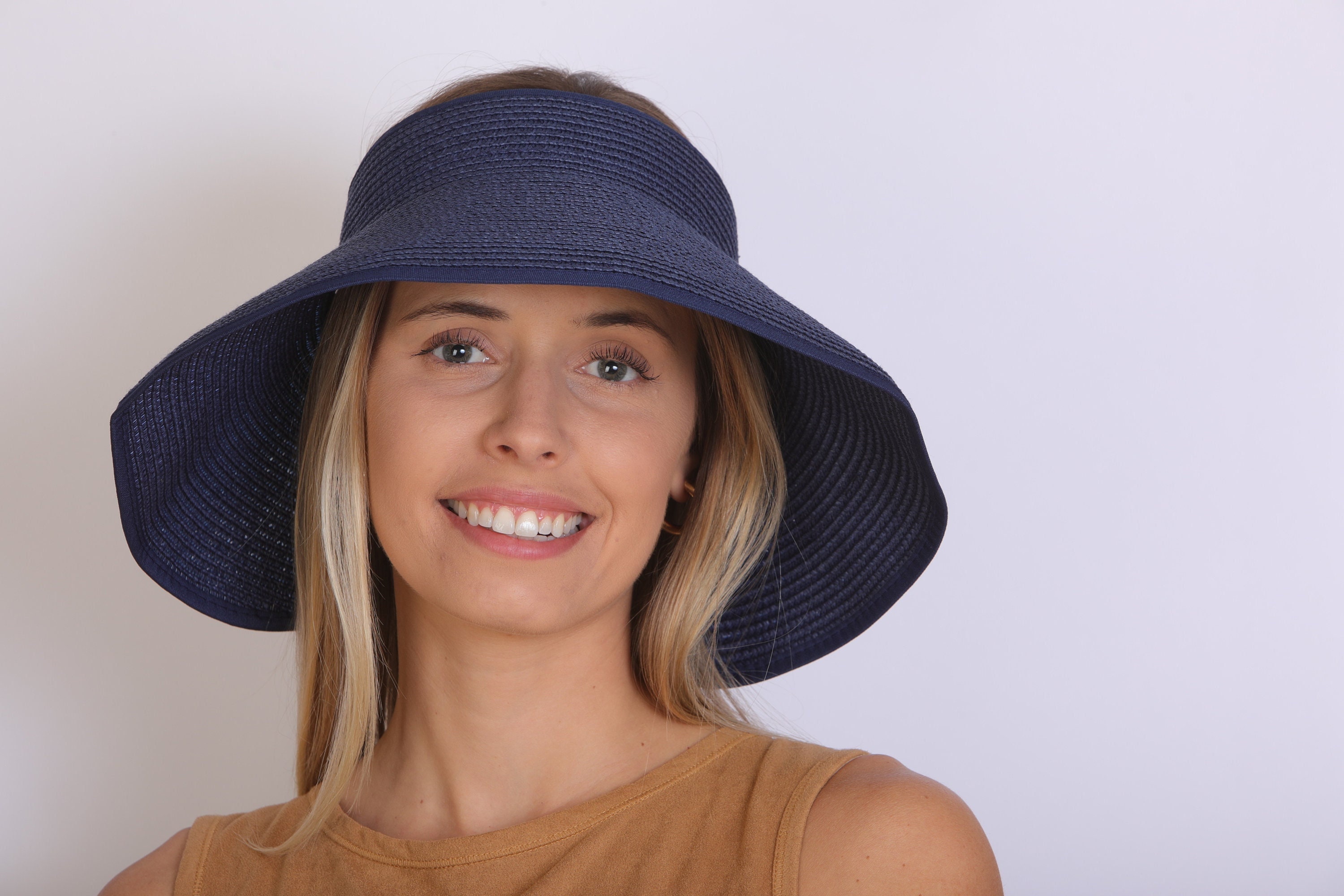 Sun Visor Woman Foldable Roll-up Straw Visor Wide Brim Visor - Etsy