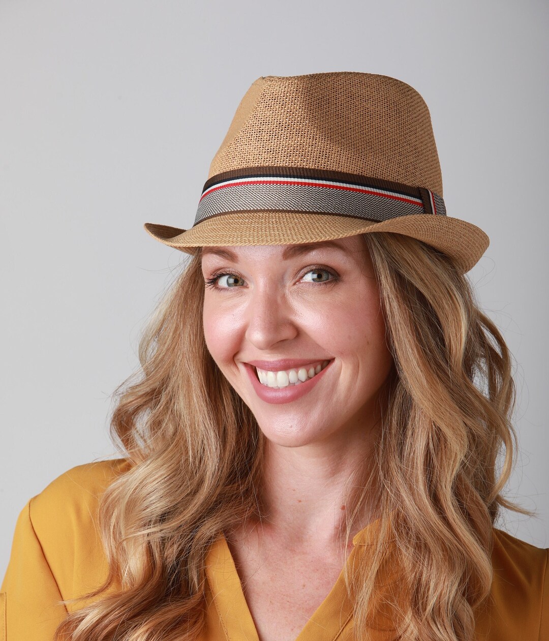 Fedora Women Hat, Brown Band Fedora, Classic Fedora, Jazz Hat, Fedora ...