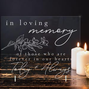 In Loving Memory Wedding Sign, Custom Acrylic Wedding Sign, Wedding ...
