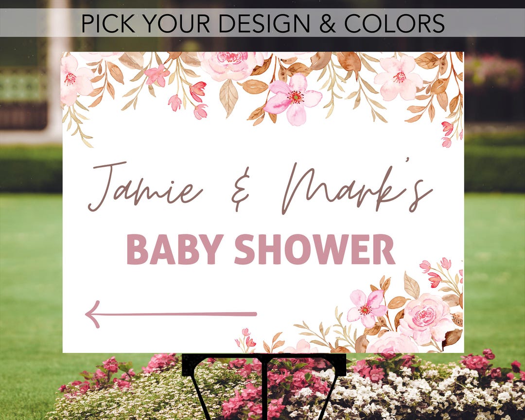 Baby Shower Yard Sign, Baby Shower Welcome Sign, Baby Shower Arrow Sign ...