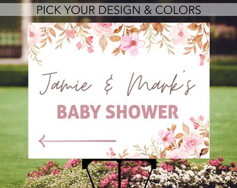 Baby Shower Sign Little Adventurer Forest Trees Welcome Directional ...