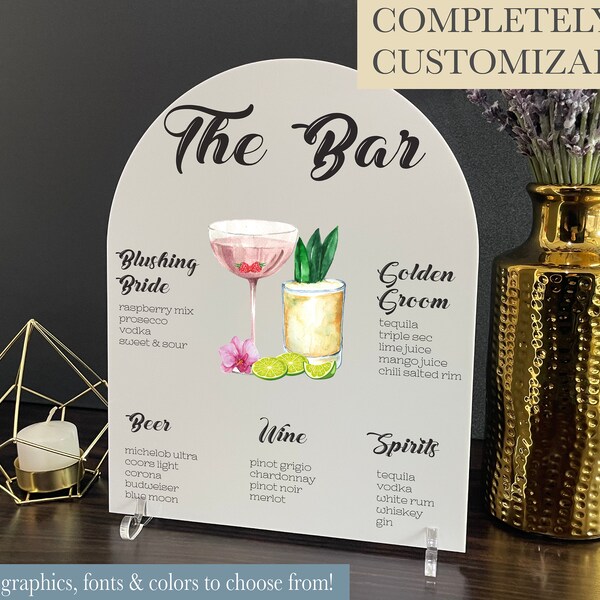 Wedding Bar Signs Acrylic - Etsy