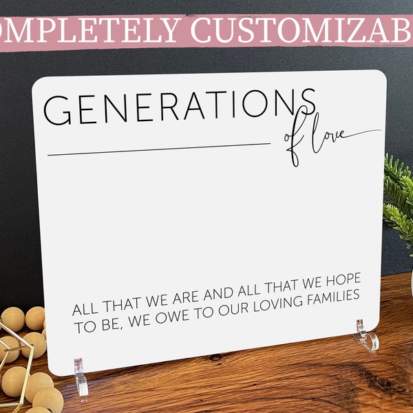 Wedding Generation Sign - Etsy