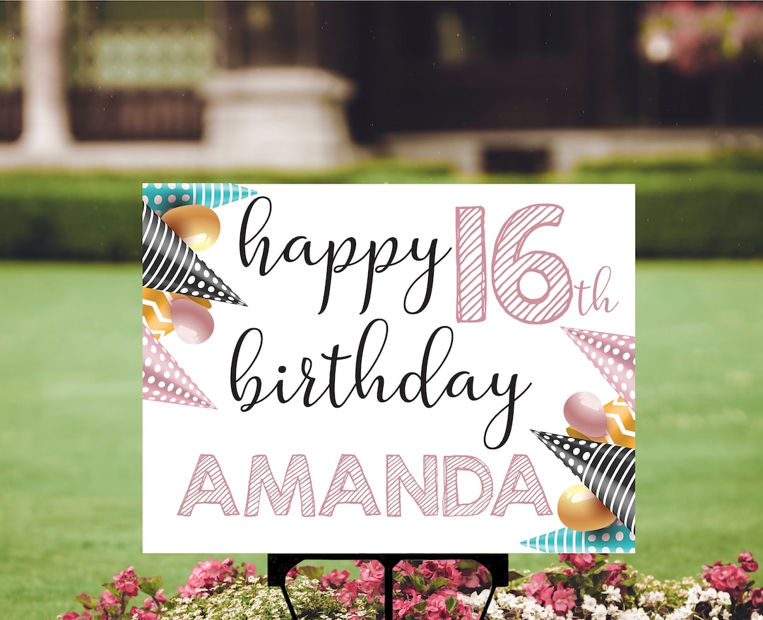 Birthday Yard Sign, Custom Birthday Sign, Personalized Birthday Yard ...