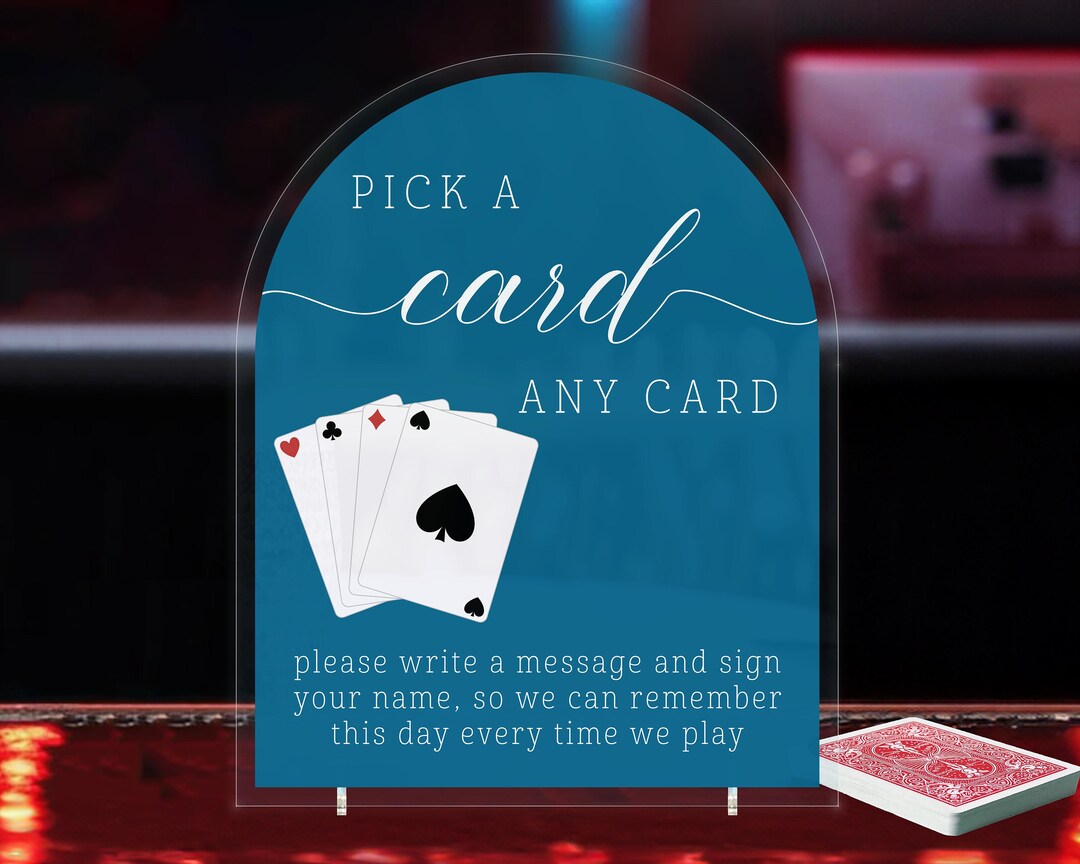 Playing Cards Guestbook Sign, Pick A Card Any Card, Wedding Guestbook ...