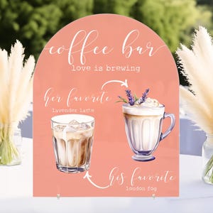 Coffee Bar Custom Wedding Sign, Wedding Table Coffee Bar Signs, Love is ...