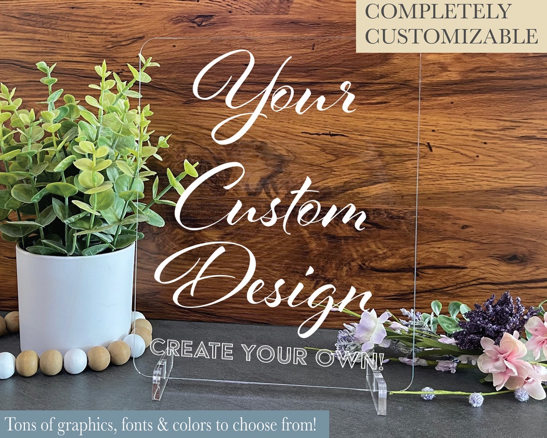 Custom Acrylic Wedding Sign You Create, Wedding Table Remembrance ...