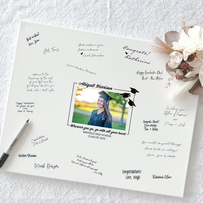 Guest Book Canvas - Etsy