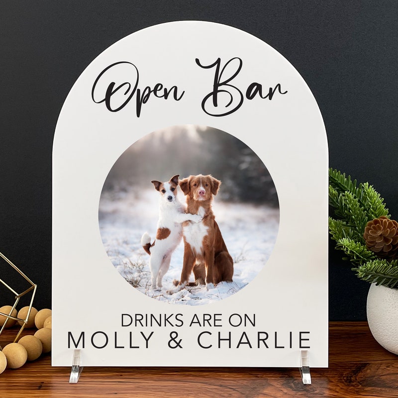 Drinks on Us Dog Sign - Etsy