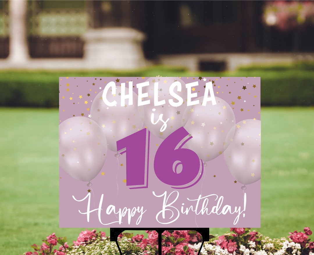 Birthday Yard Sign, Custom Birthday Sign, Personalized Birthday Yard ...