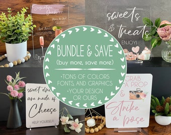 Acrylic Wedding Sign Bundle - Etsy
