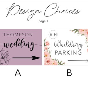 Wedding Parking Directional Sign, Wedding Parking Directions, Wedding ...