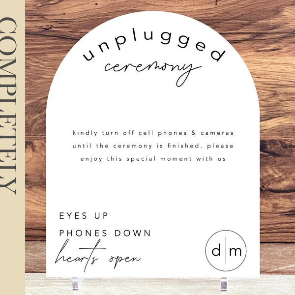 Unplugged Table Sign - Etsy