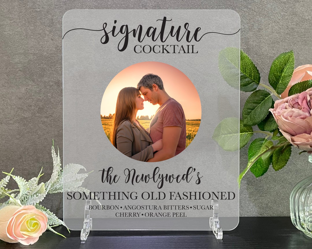 Signature Cocktail Wedding Sign, Wedding Table Bar Menu Signs ...
