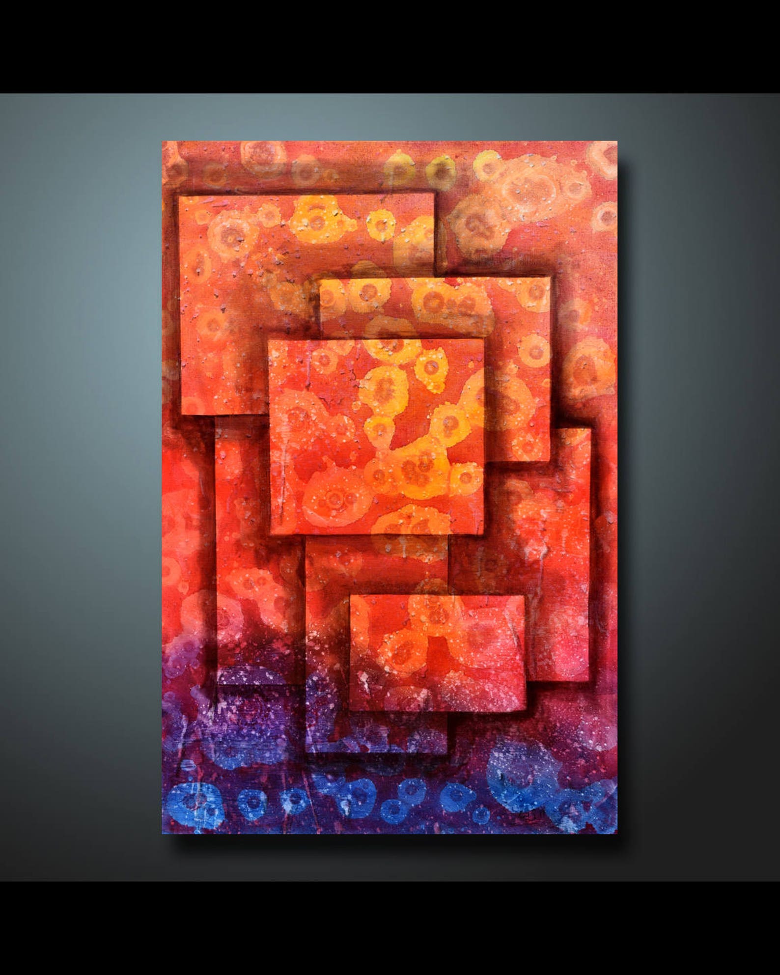 Original Abstract Painting Red Wall Art Abstract Painting Home Decor ...