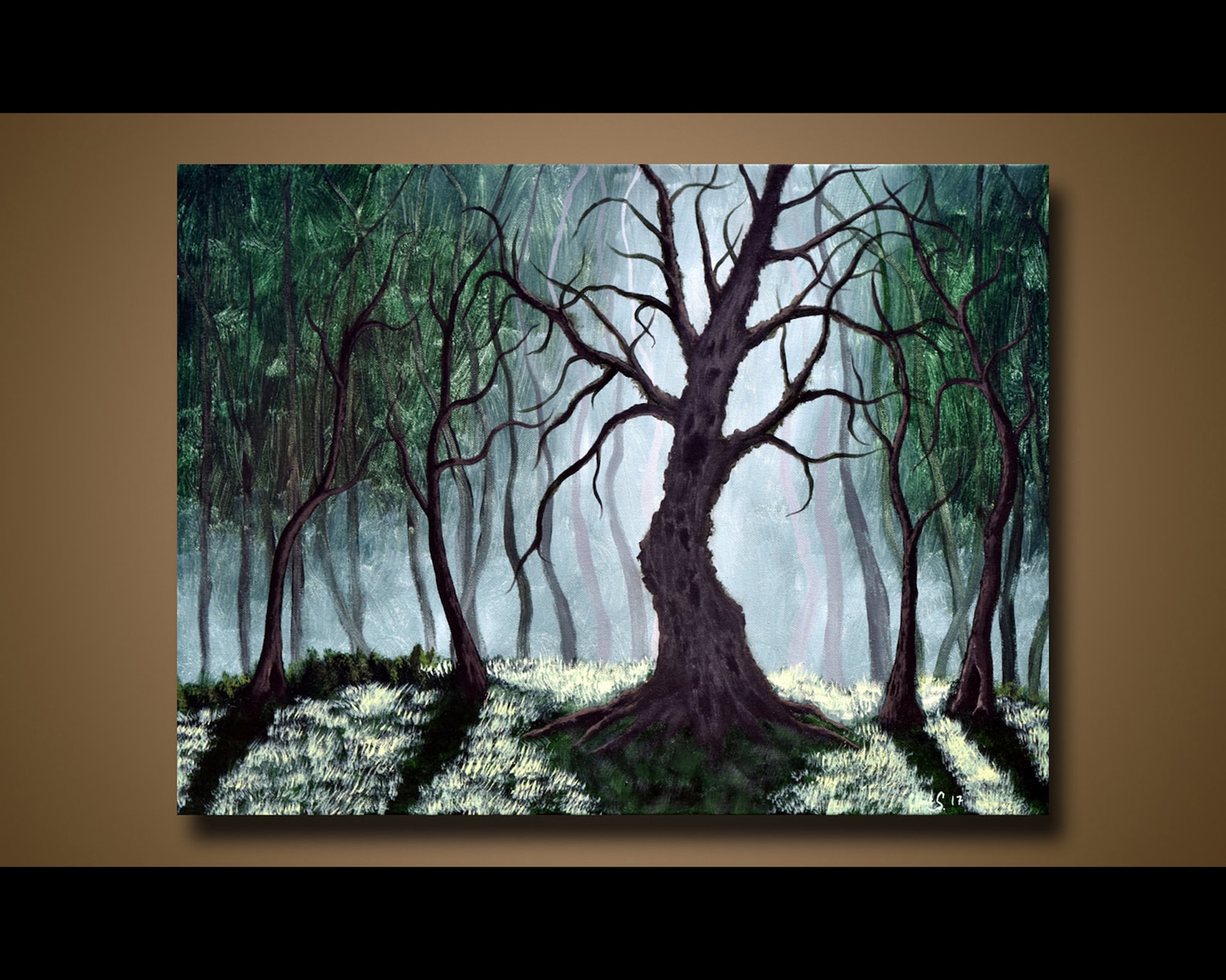 Landscape Tree Painting Acrylic Landscape Painting Tree Art - Etsy