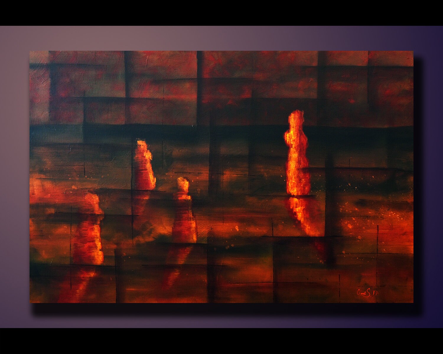 Red Original Abstract Painting Red Wall Art Abstract Painting - Etsy