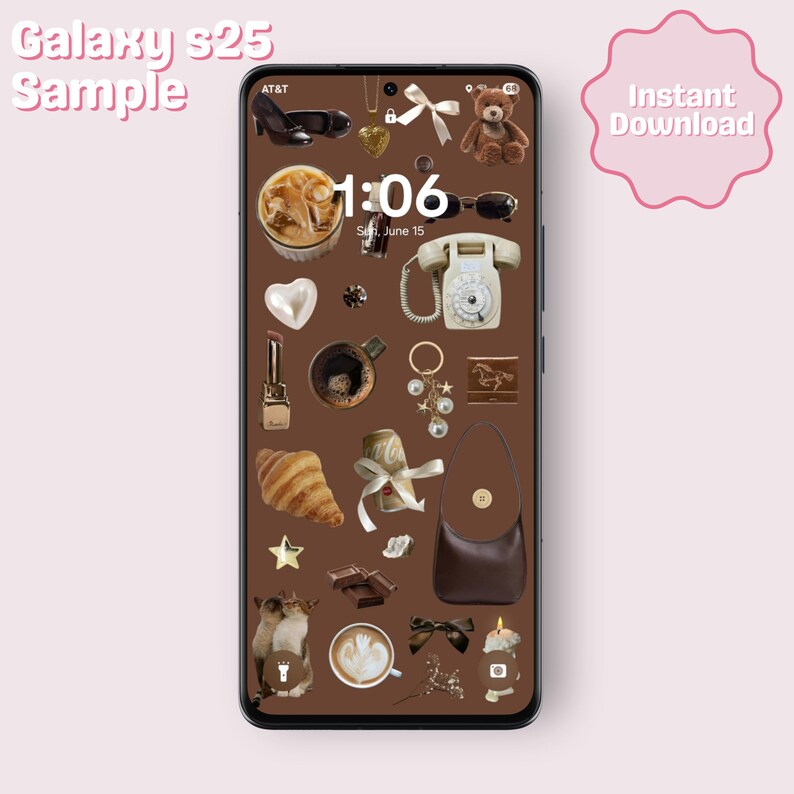 Coffee | Lockscreen Wallpaper | Phone Wallpaper | Samsung | Brown Cream ...