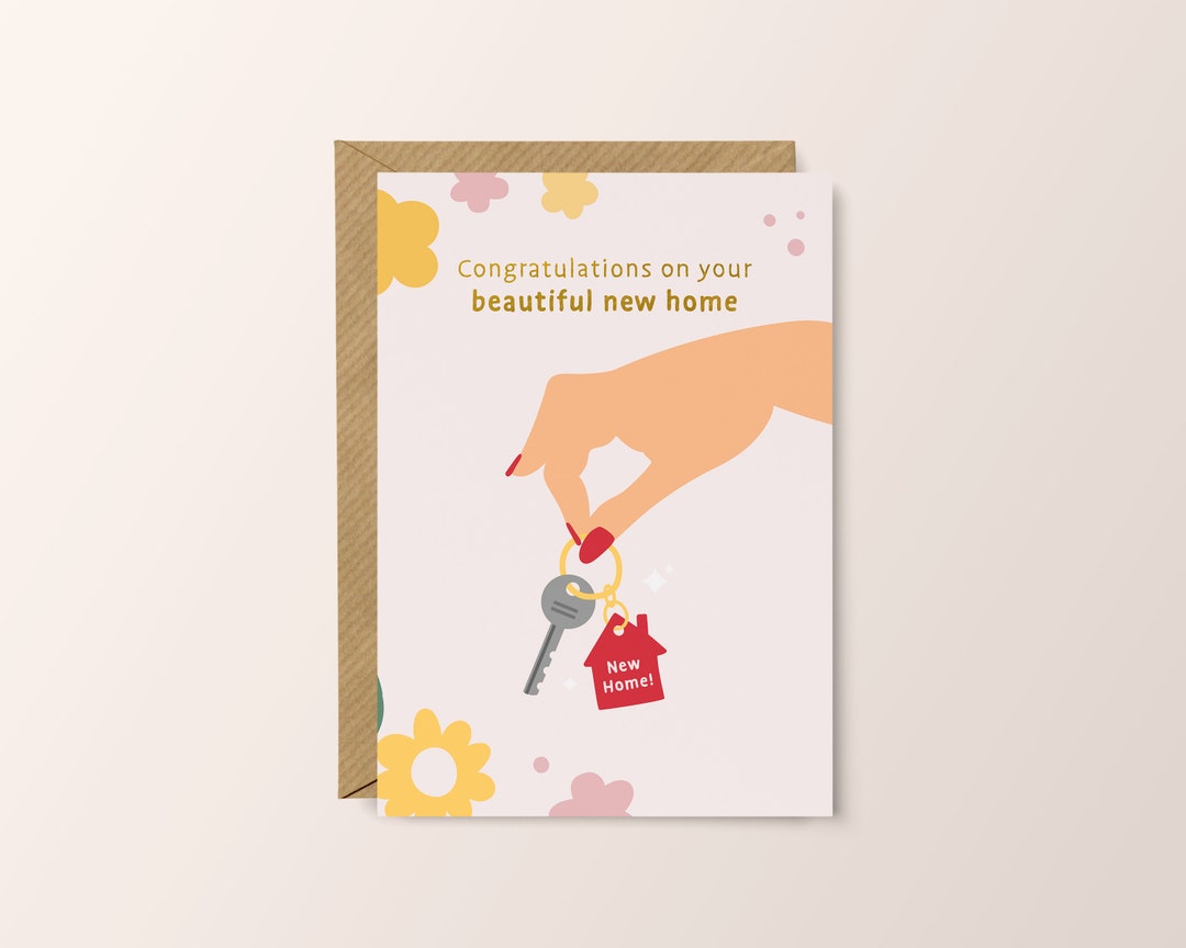 New Home House Keys // Retro Design Beautiful New Home // Keys to the ...