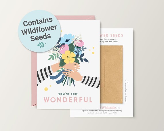 You're sow wonderful friendship seed card // Wildflower | Etsy