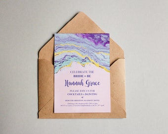 Geode invitation | Etsy