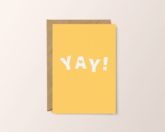 Yay Congratulations Well Done Card // Super Proud // Happy - Etsy