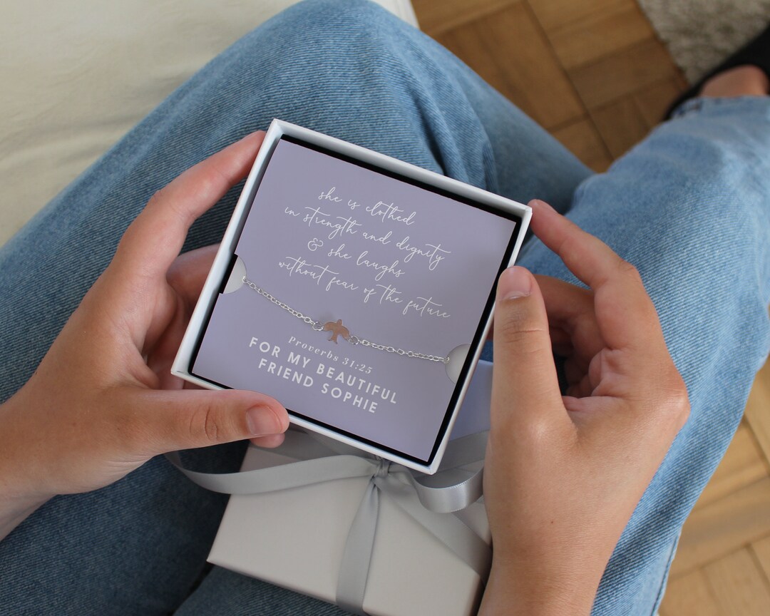 Personalised Bible Verse Bracelet Gift Card // Baptism // Christian ...