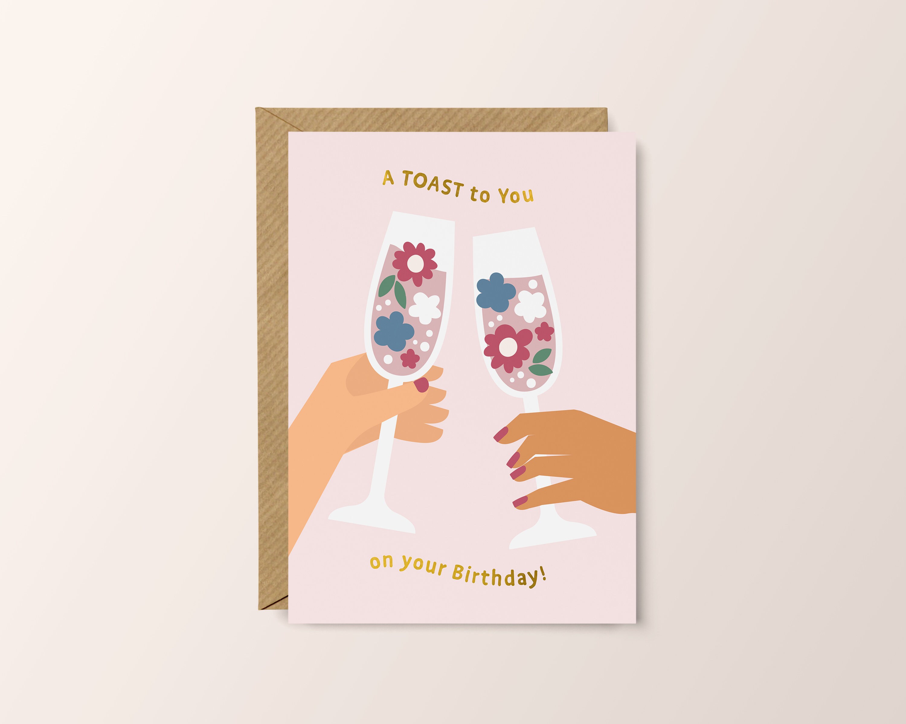 A Toast Birthday Celebration Birthday Card // Prosecco and - Etsy UK