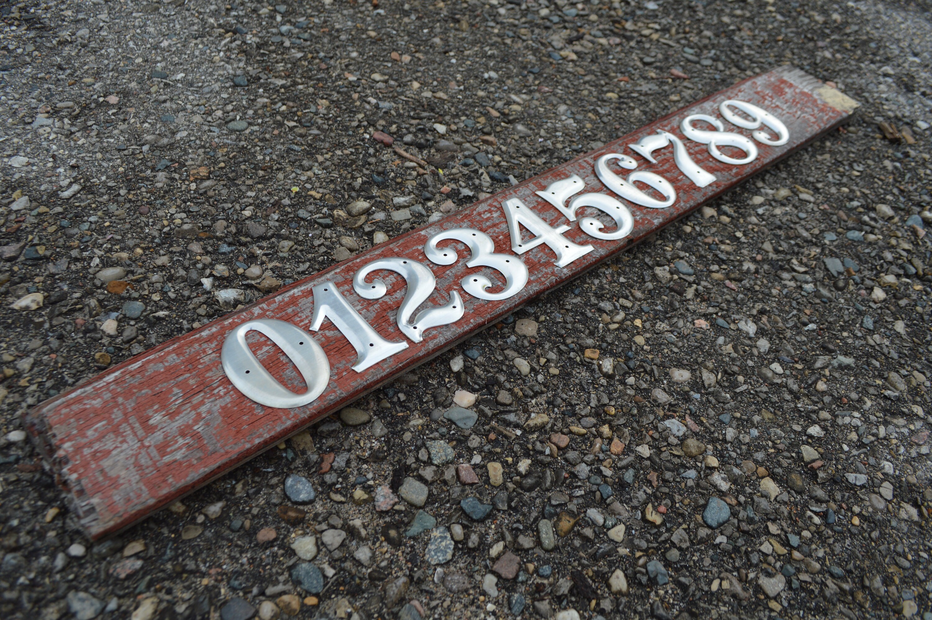 Industrial Numbers, Aluminum House Numbers, Vintage House Numbers, Mid ...