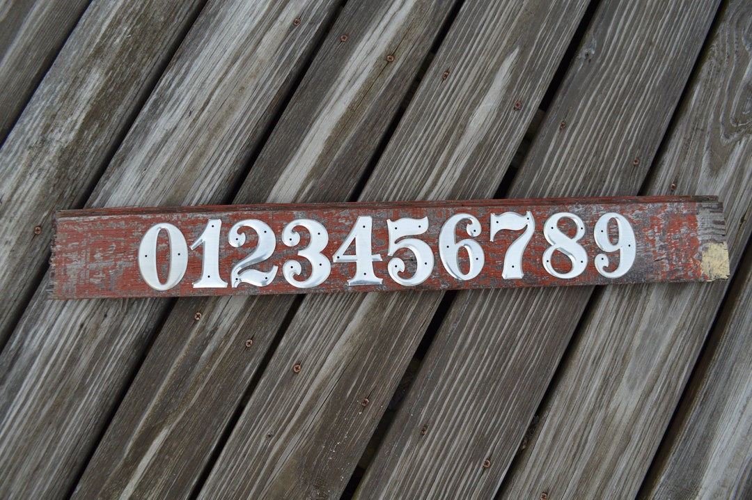 Industrial Numbers, Aluminum House Numbers, Vintage House Numbers, Mid ...