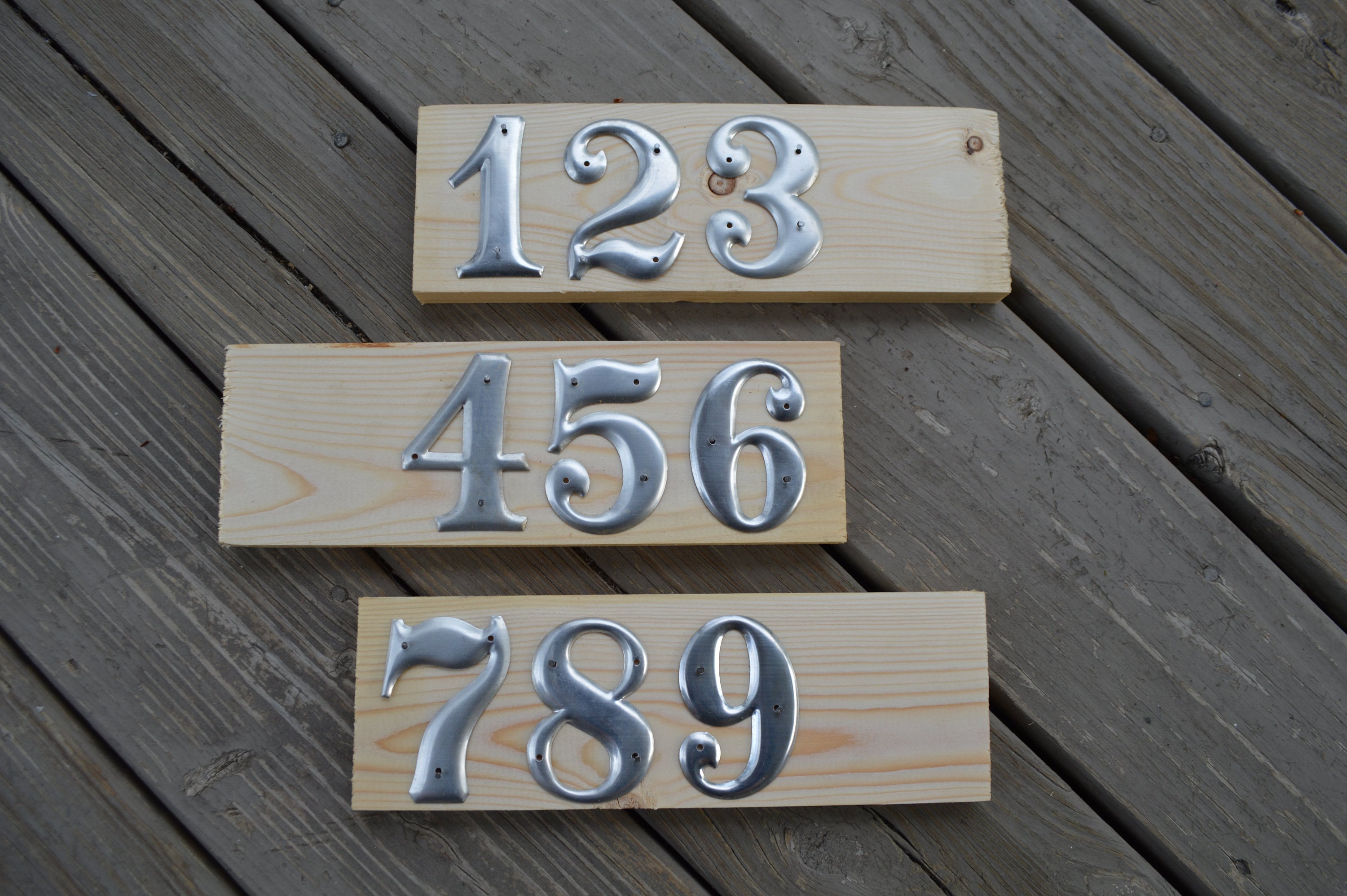 Industrial Numbers, Aluminum House Numbers, Vintage House Numbers, Mid ...