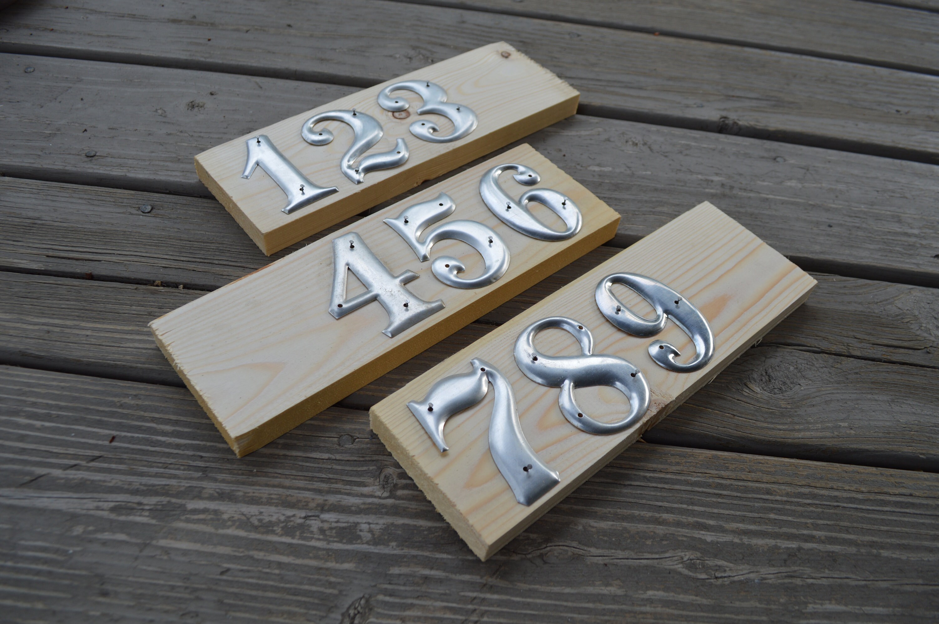 Industrial Numbers, Aluminum House Numbers, Vintage House Numbers, Mid ...