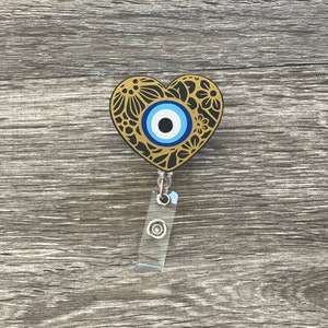 Evil Eye Badge Reel - Etsy