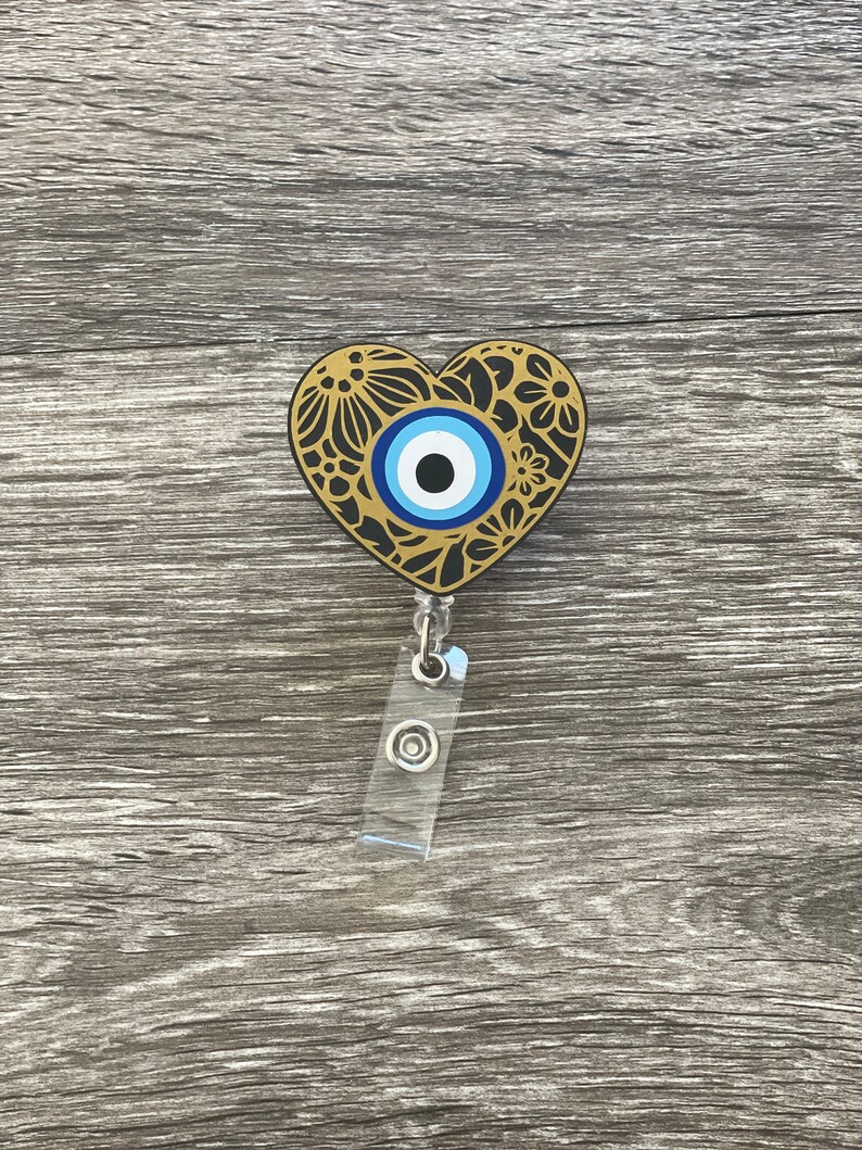 Evil Eye Badge Reel - Etsy