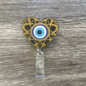 Evil Eye Badge Reel - Etsy