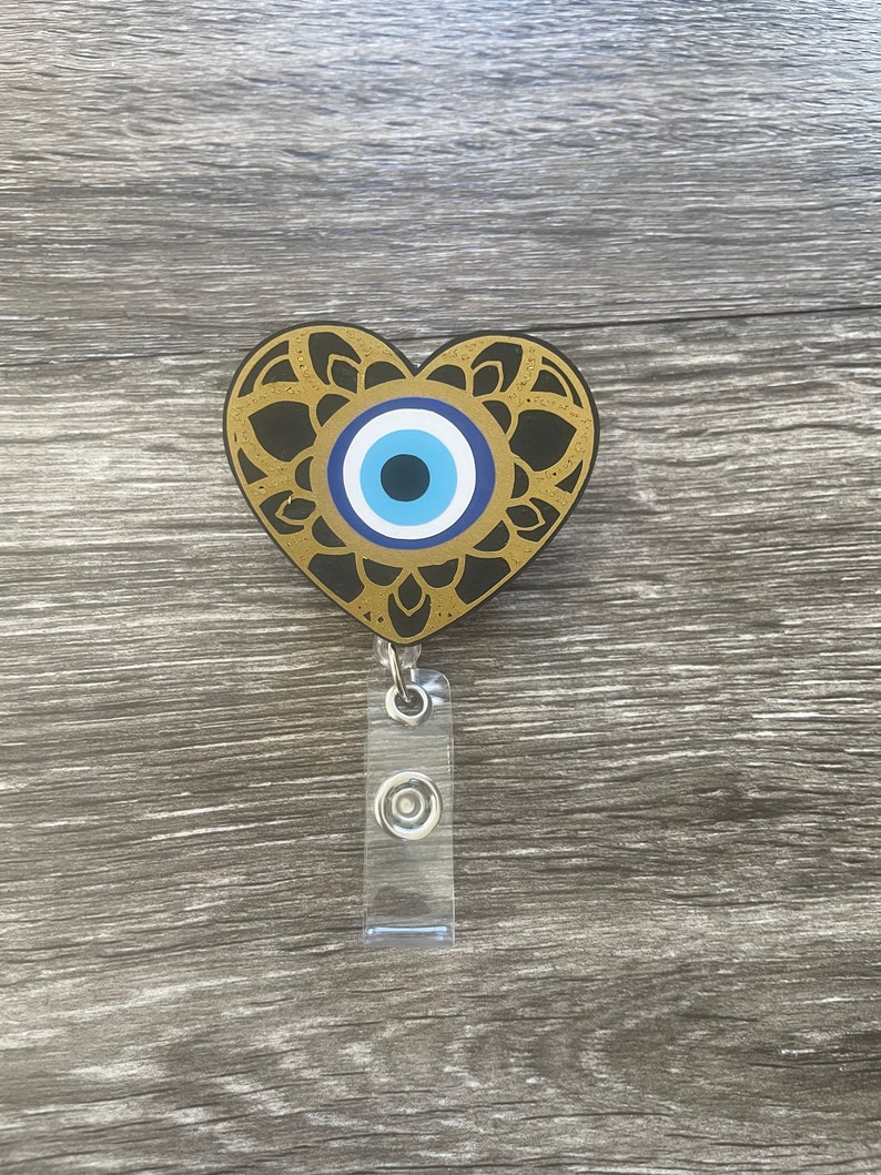 Evil Eye Badge Reel - Etsy