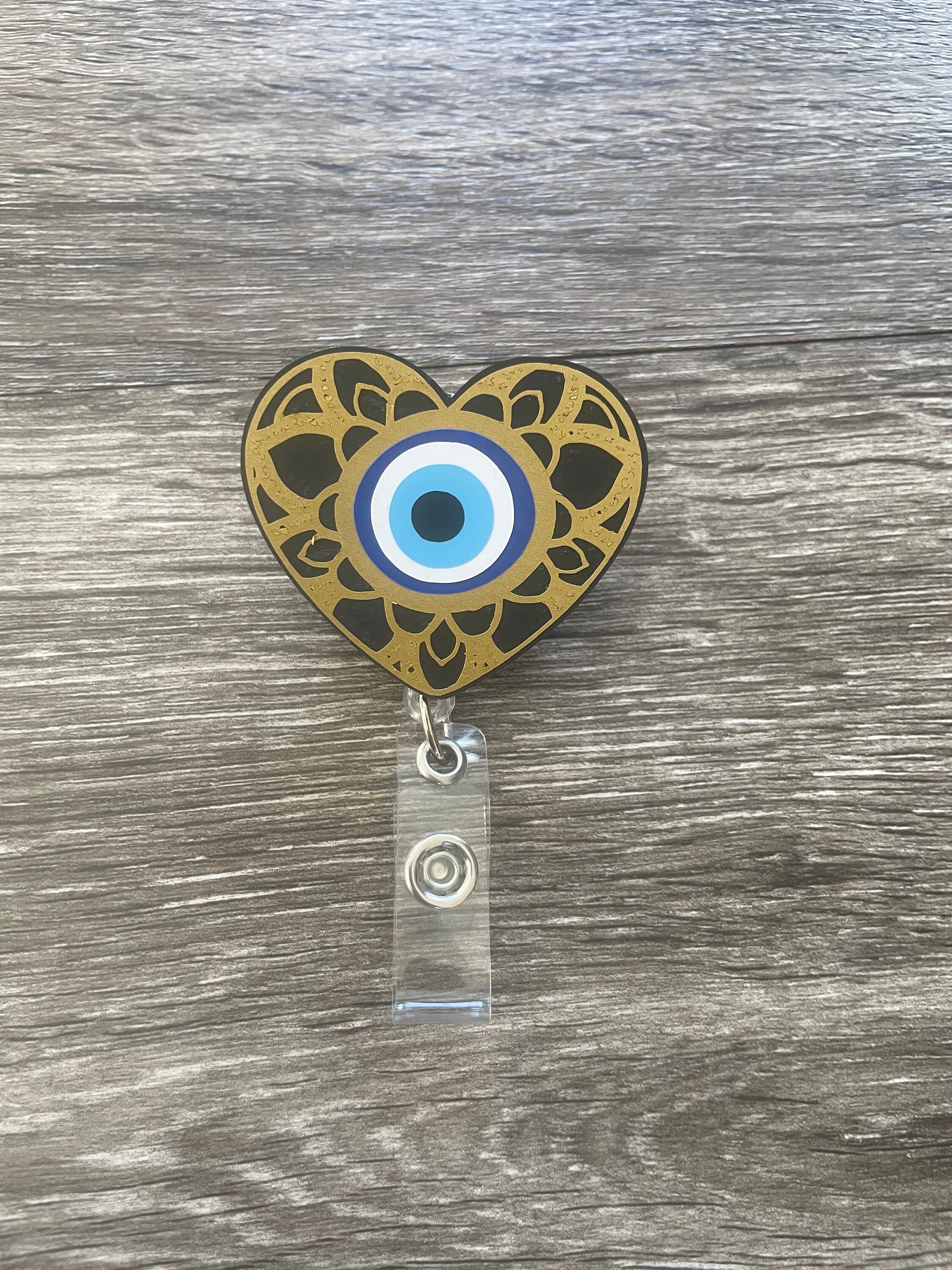 Evil Eye Badge Reel - Etsy